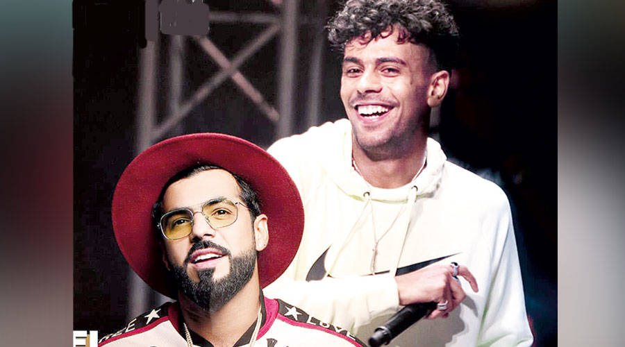 "DJ Aseel" and singer "Afroto" perform the graduation ceremony of ...